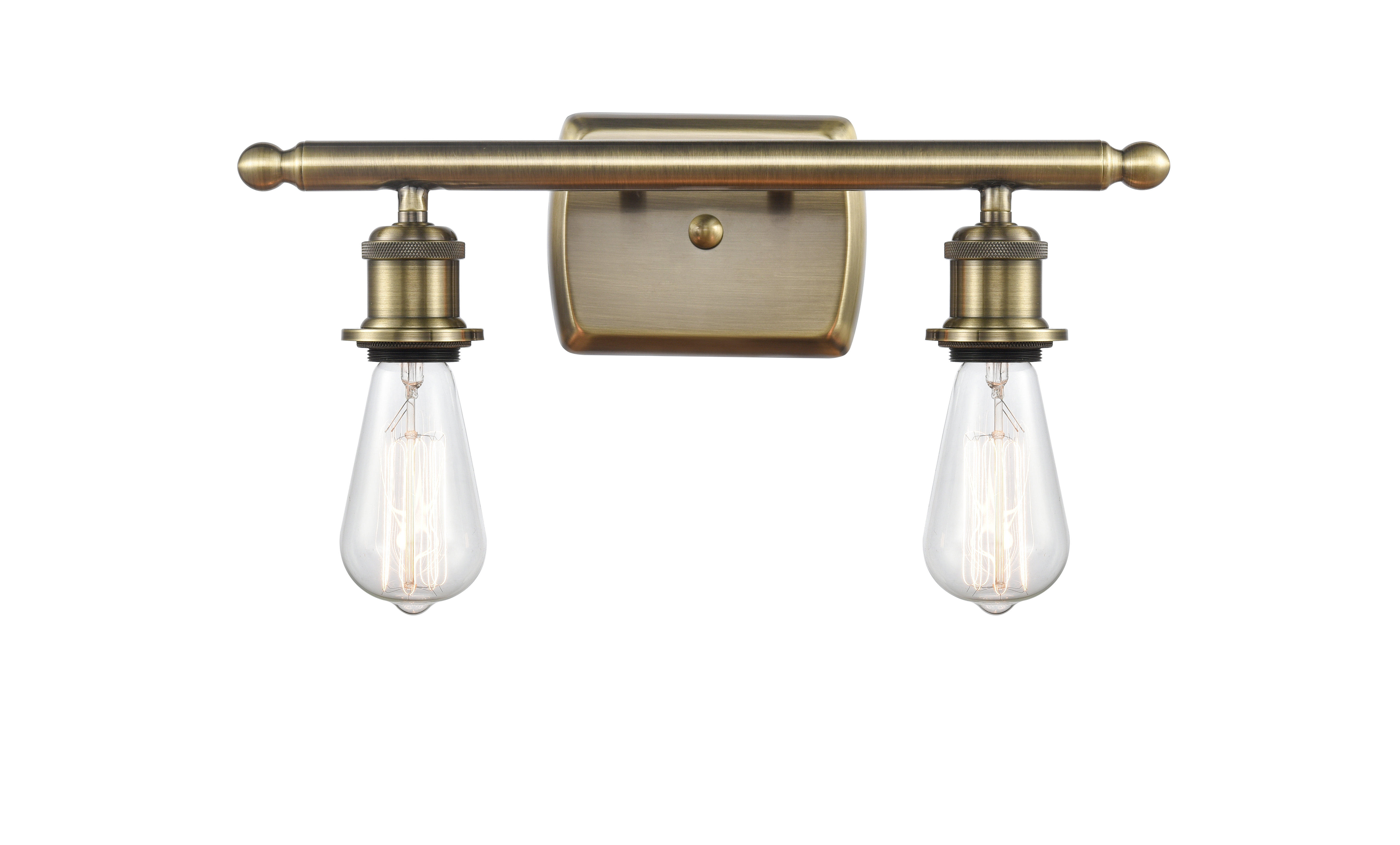 Darby Home Co Wirt 2-Light Dimmable Antique Brass Vanity Light | Wayfair