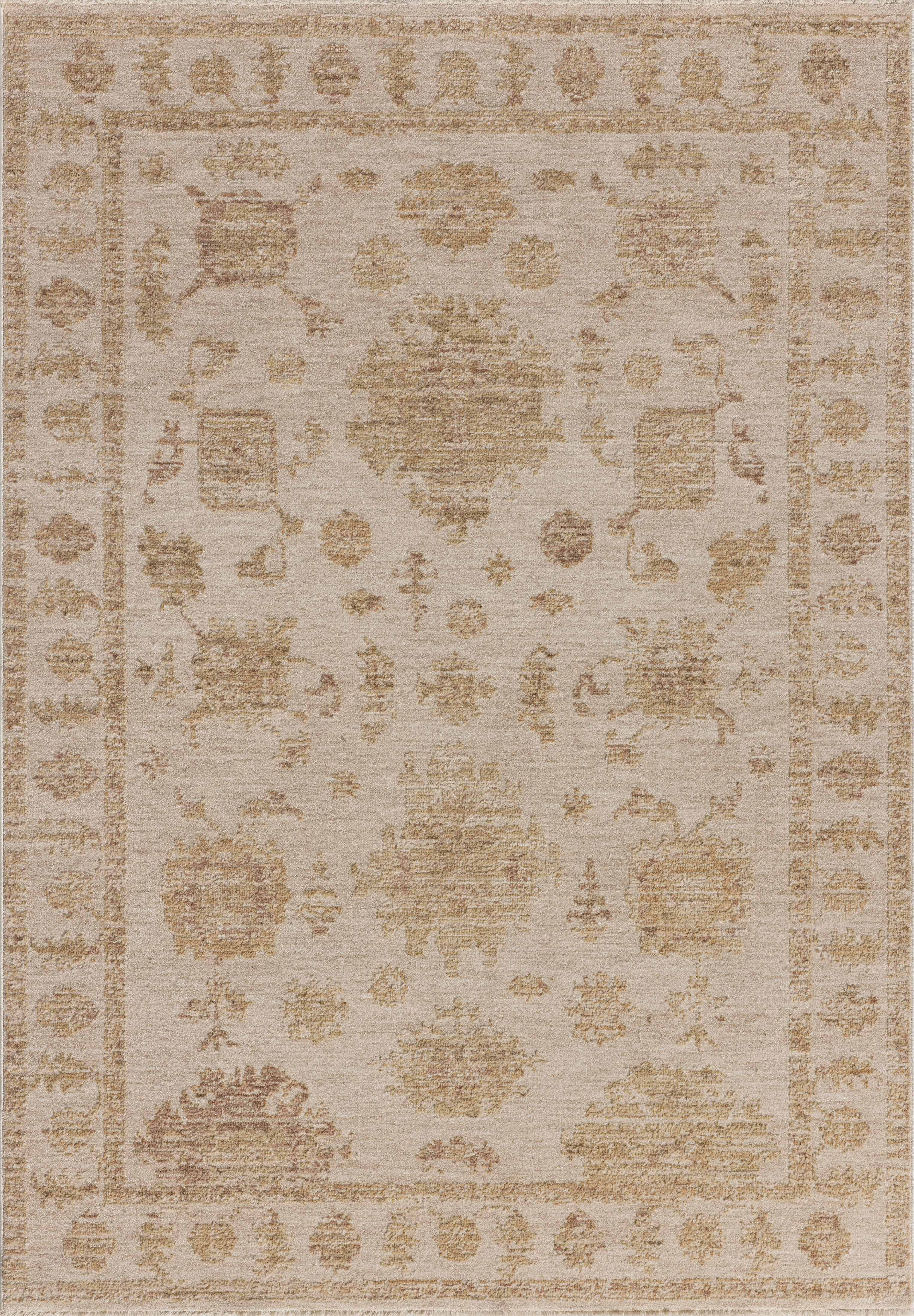 Bungalow Rose Wrobel Bone / Clay Area Rug | Wayfair