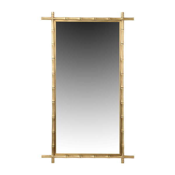 Wildwood Coastal Bamboo Rectangle Metal Accent Mirror | Wayfair