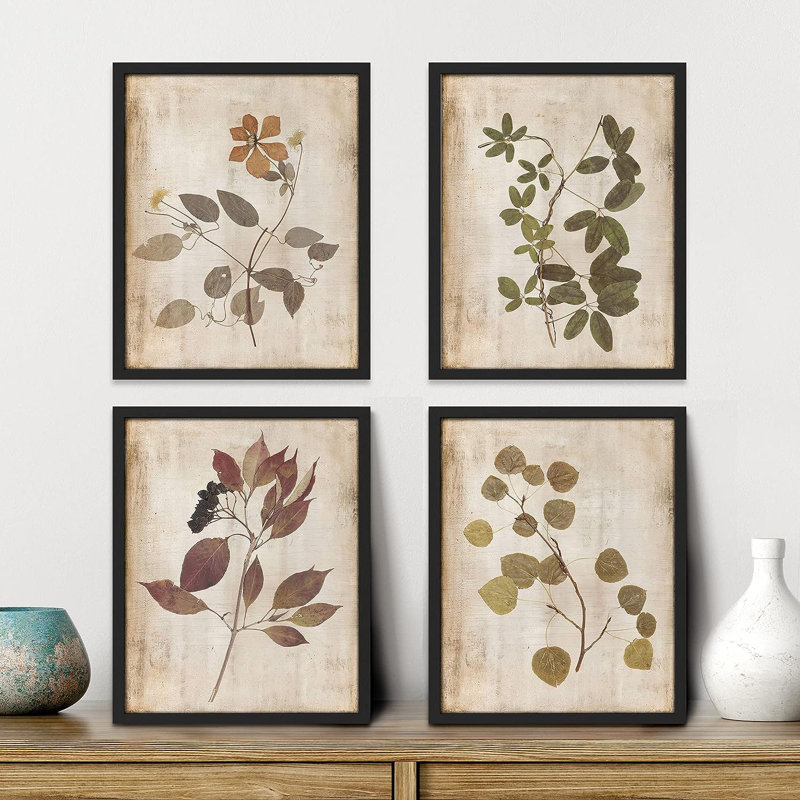IDEA4WALL Vibrant Wildflower IDEA4WALL Framed Autumn Grunge Forest ...