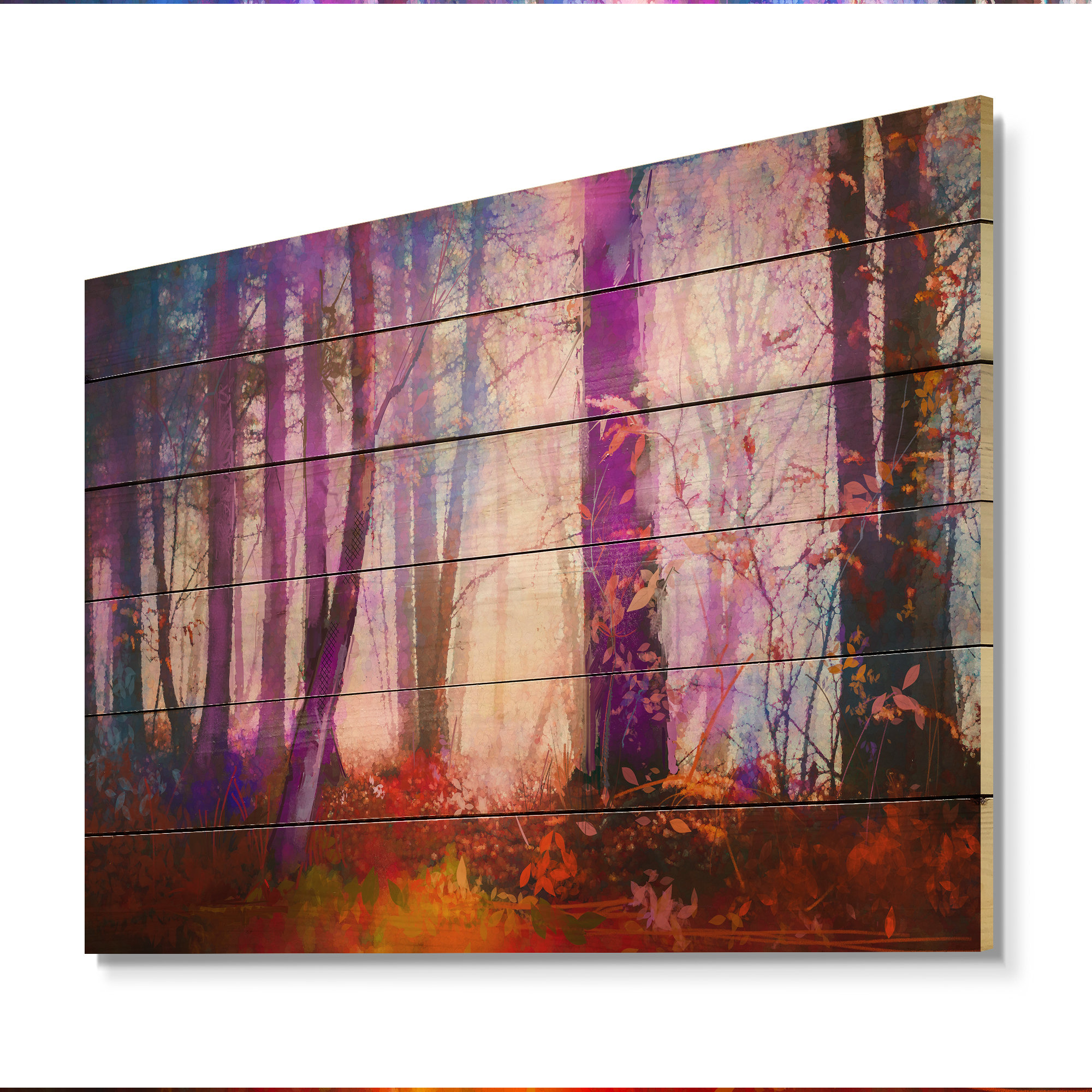 Millwood Pines Abstract Mystic Autumn Forest - Traditional Wood Wall ...