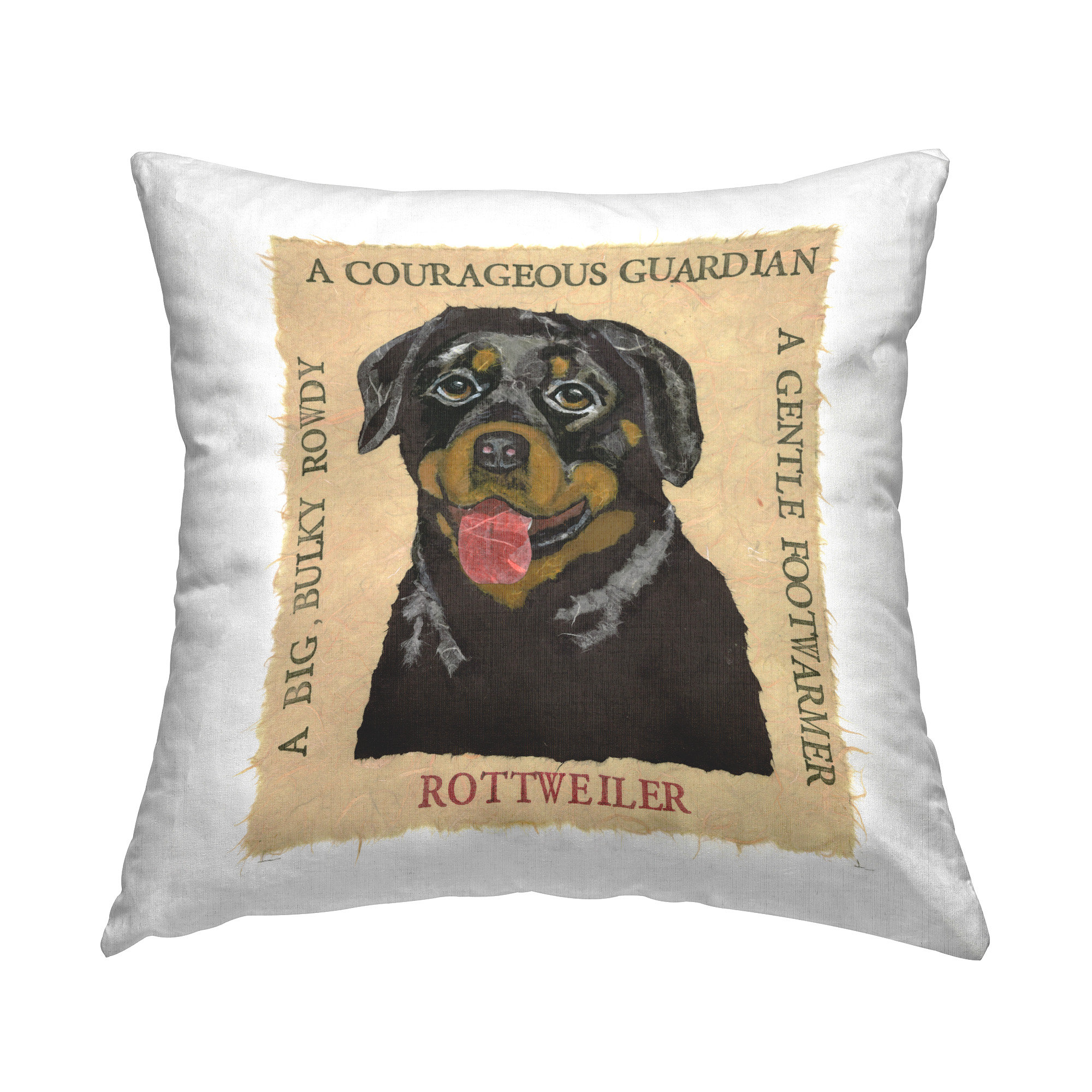 Stupell Industries Fun Rottweiler Pet Phrases Decorative Printed Throw ...