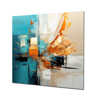 Wrought Studio™ Glorious Sunset Orange Turquoise Abstract - Abstract ...
