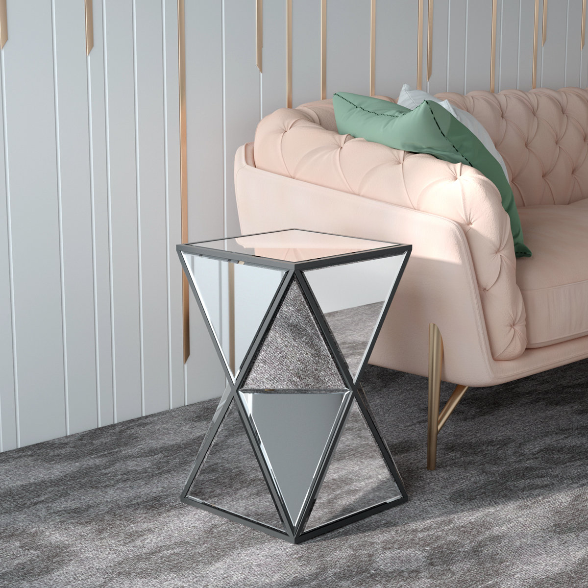 Corrigan Studio® Multi-faceted Geometric Symmetrical End Table | Wayfair