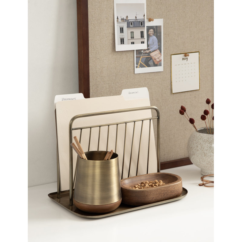 AllModern Montae Metal Stackable Desk Organizer | Wayfair