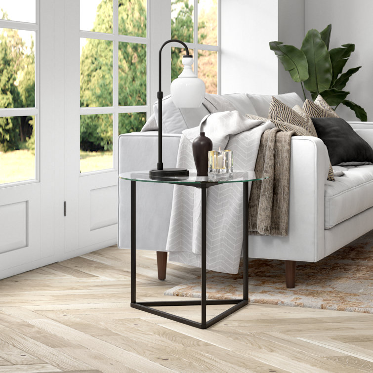 Latitude Run® Glass Top End Table & Reviews - Wayfair Canada