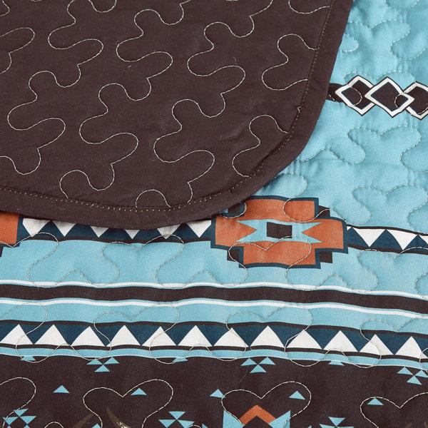 Chezmoi Collection Boone Southwestern Cowboys Rodeo Microfiber Quilt ...