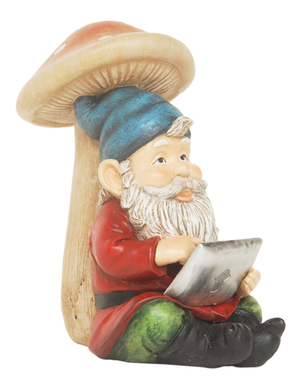 Northlight Seasonal 10" High Tech Gnome with Tablet Solar Powered LED ...
