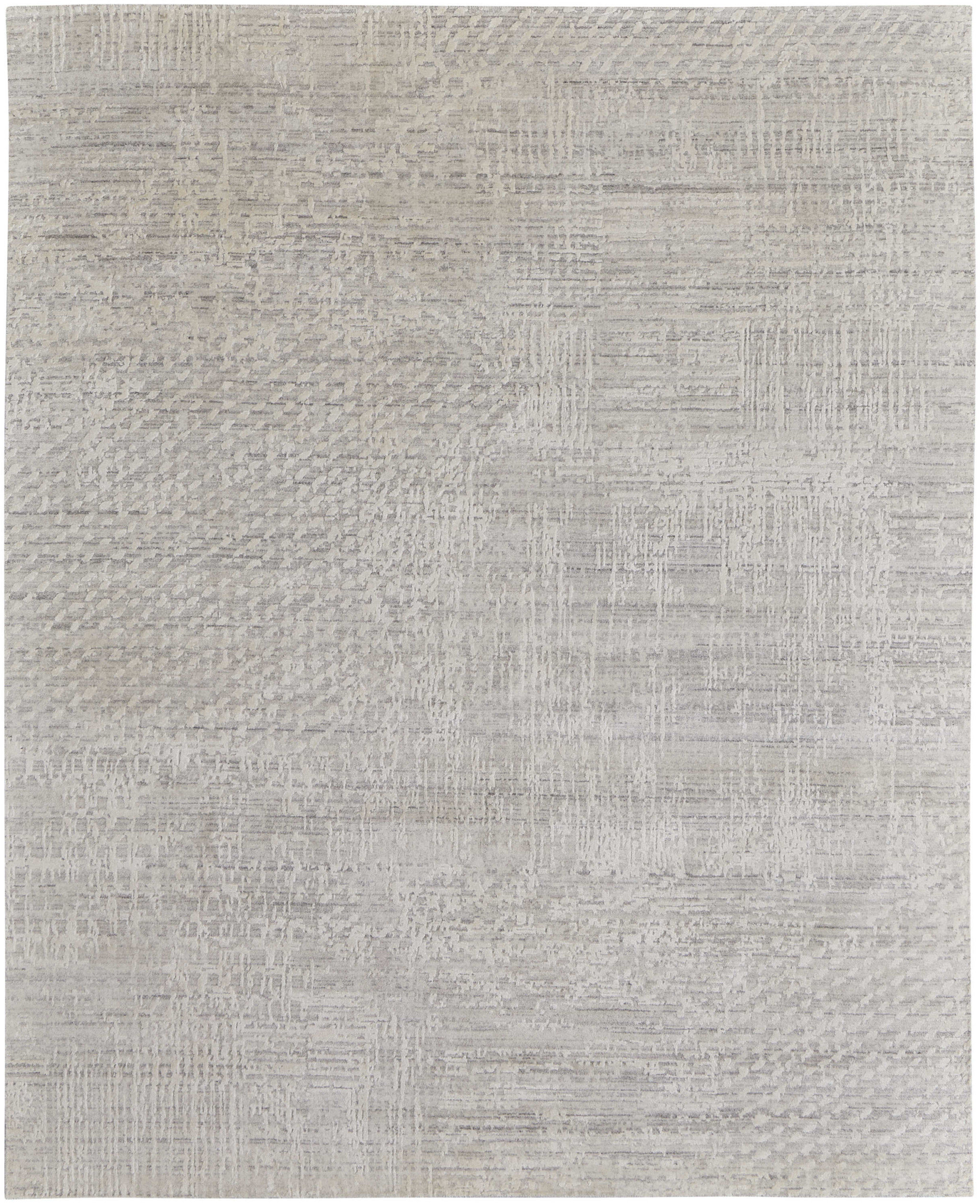 HomeRoots 10' X 14' Ivory and Gray Abstract Hand Woven Worn Faded Area ...