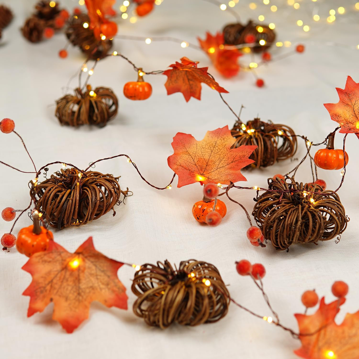 The Holiday Aisle® Thanksgiving Table Decor String Lights | Wayfair