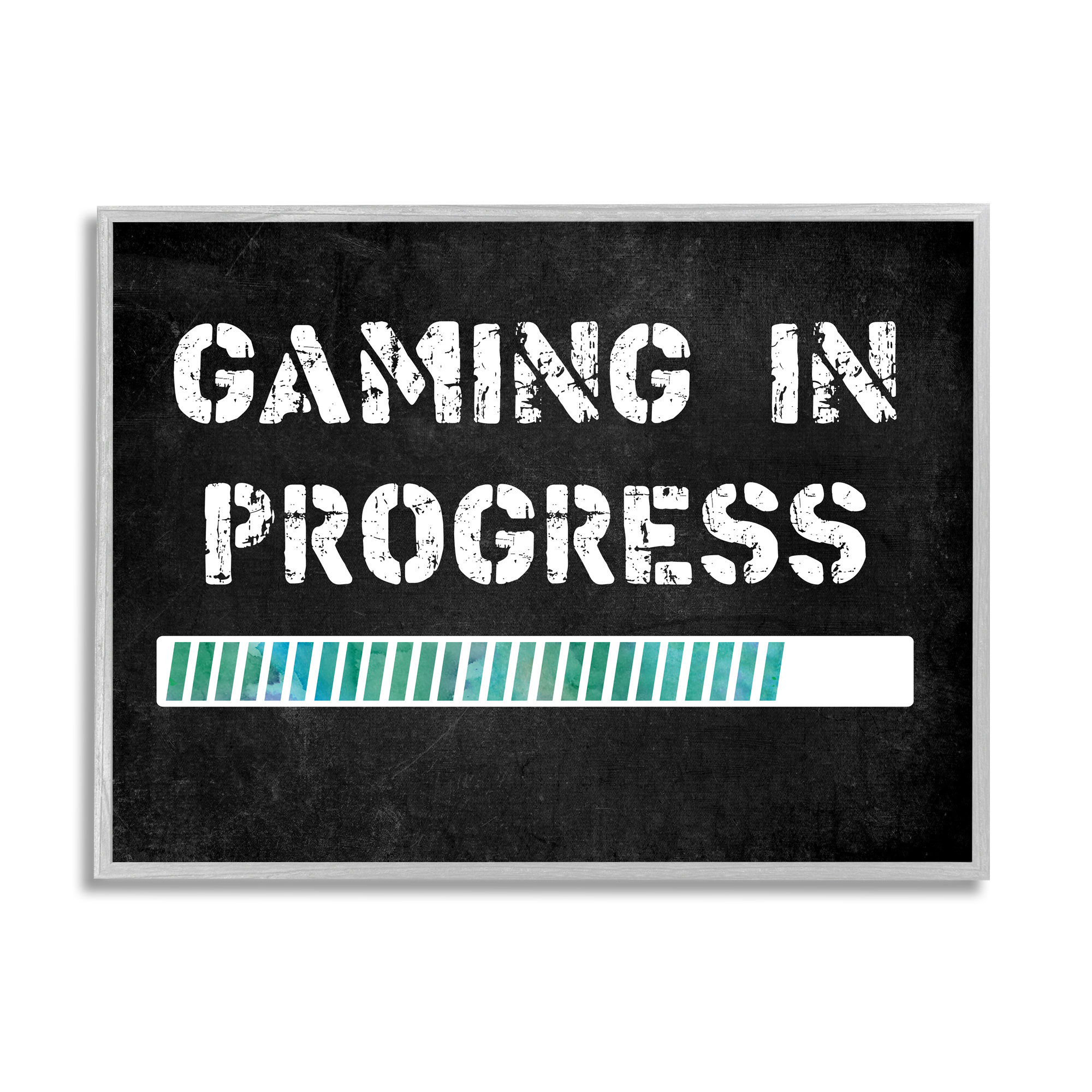 Stupell Industries Gaming In Progress Bar Framed Giclee Art by CAD ...