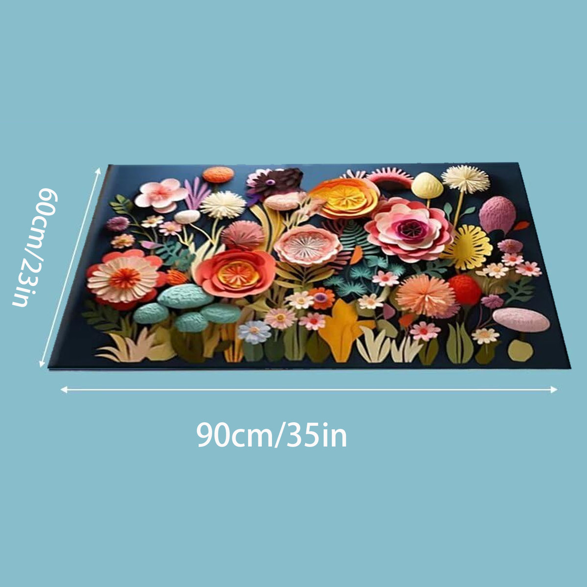 Winston Porter Boho Floral Bath Rug Washable Diatomaceous Earth ...