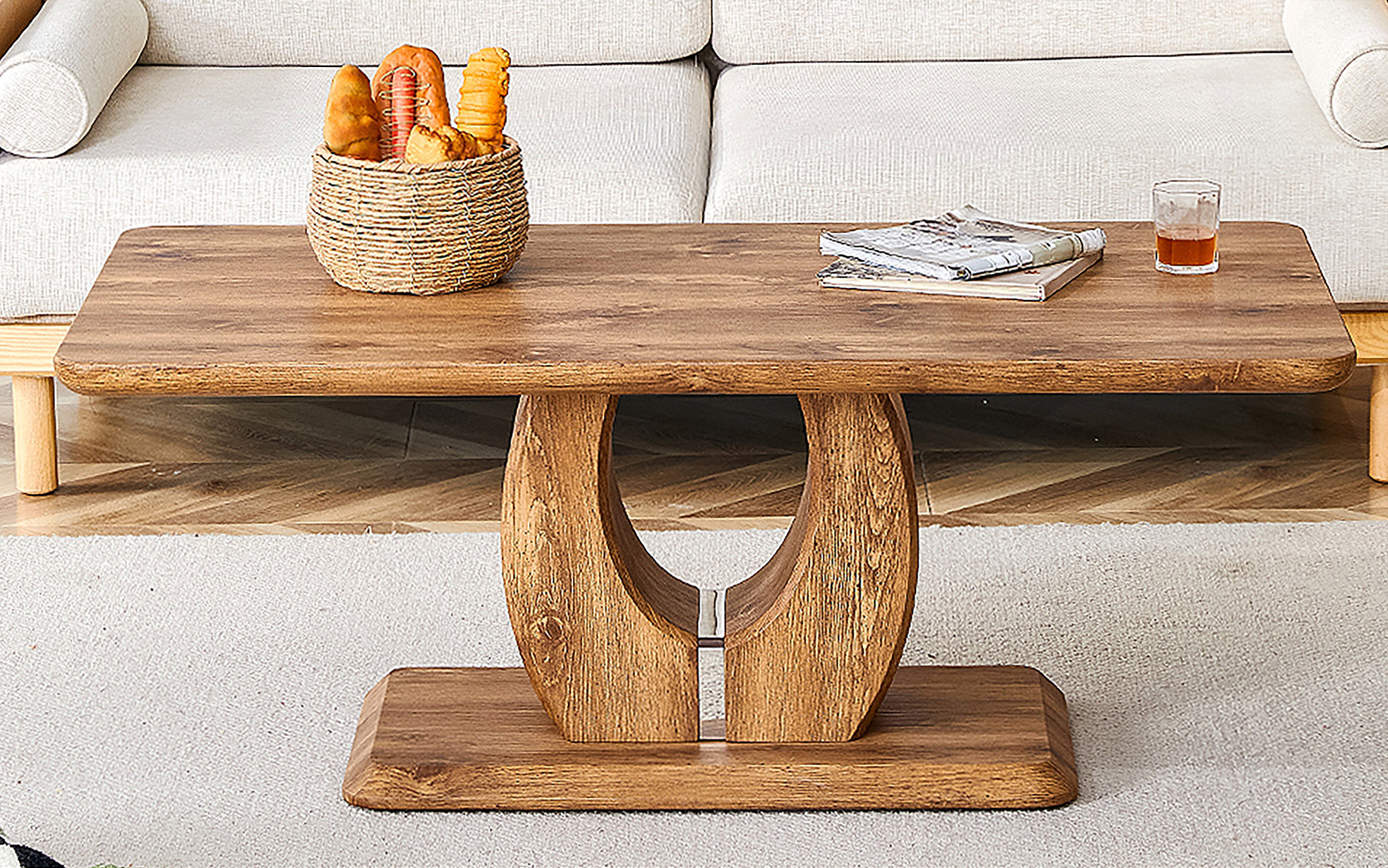 Latitude Run® Modern Simple Luxury Rectangular Coffee Table In Wood ...