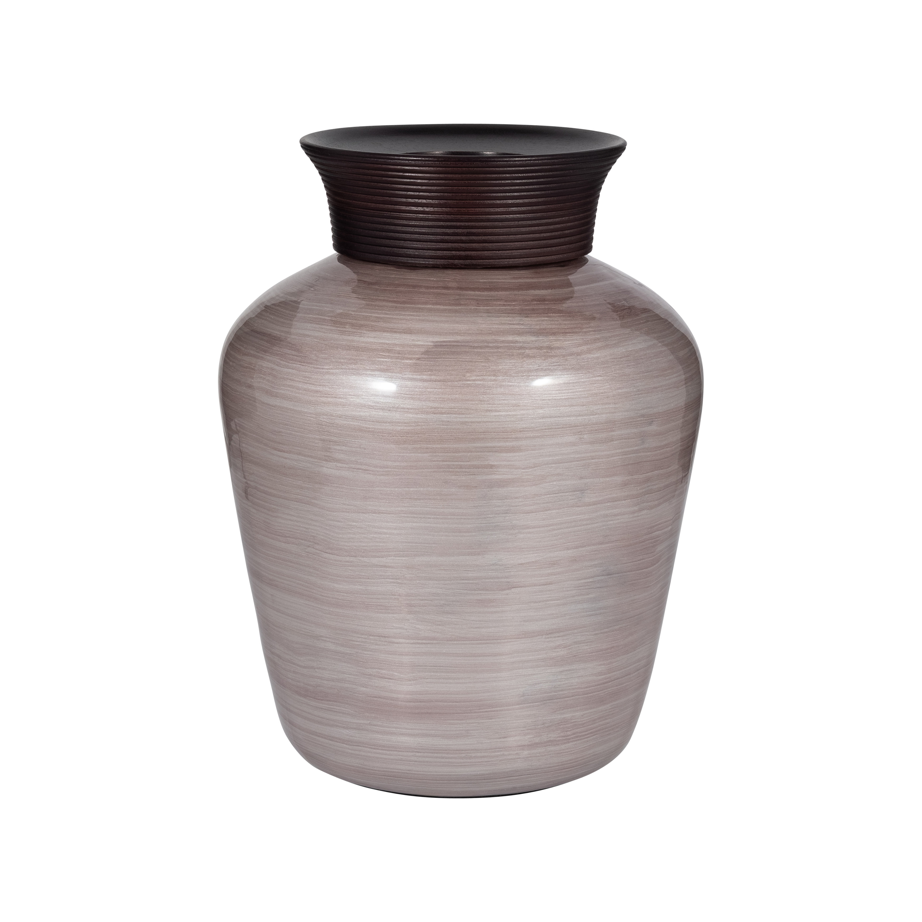 Wildon Home® Blush Glass Swirled Round Vase | Wayfair