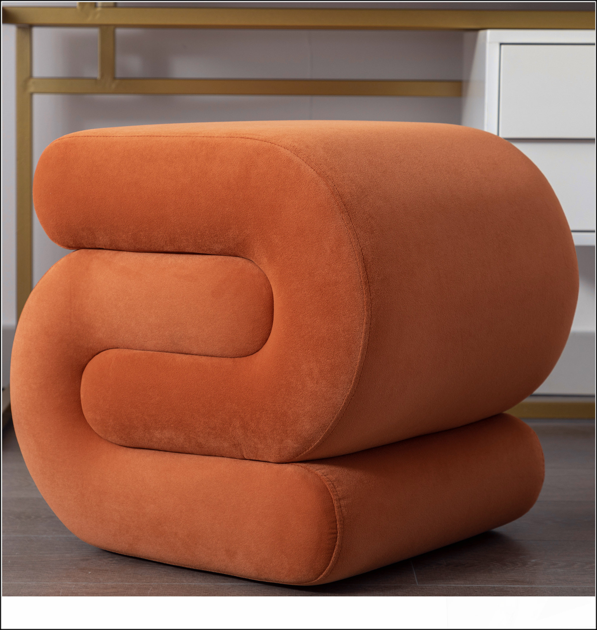 Hokku Designs Sshape Fabric Ottoman Makeup Stool Footstool, | Wayfair