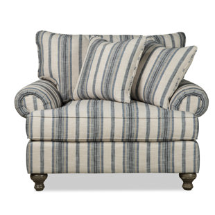Blue Striped Chairs You'll Love | Wayfair