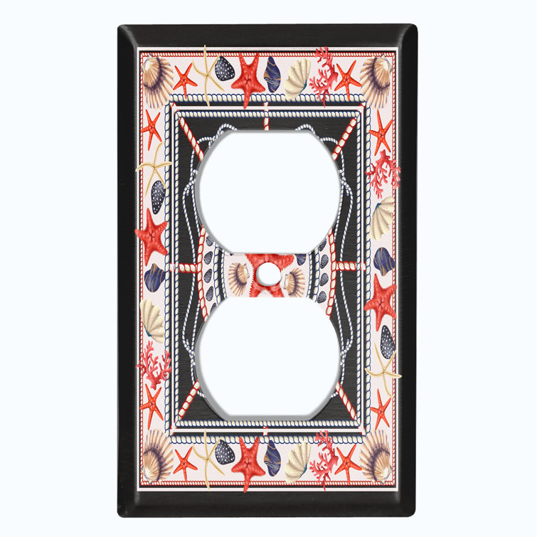 WorldAcc Metal Light Switch Plate Outlet Cover (Nautical Sailor Beach ...
