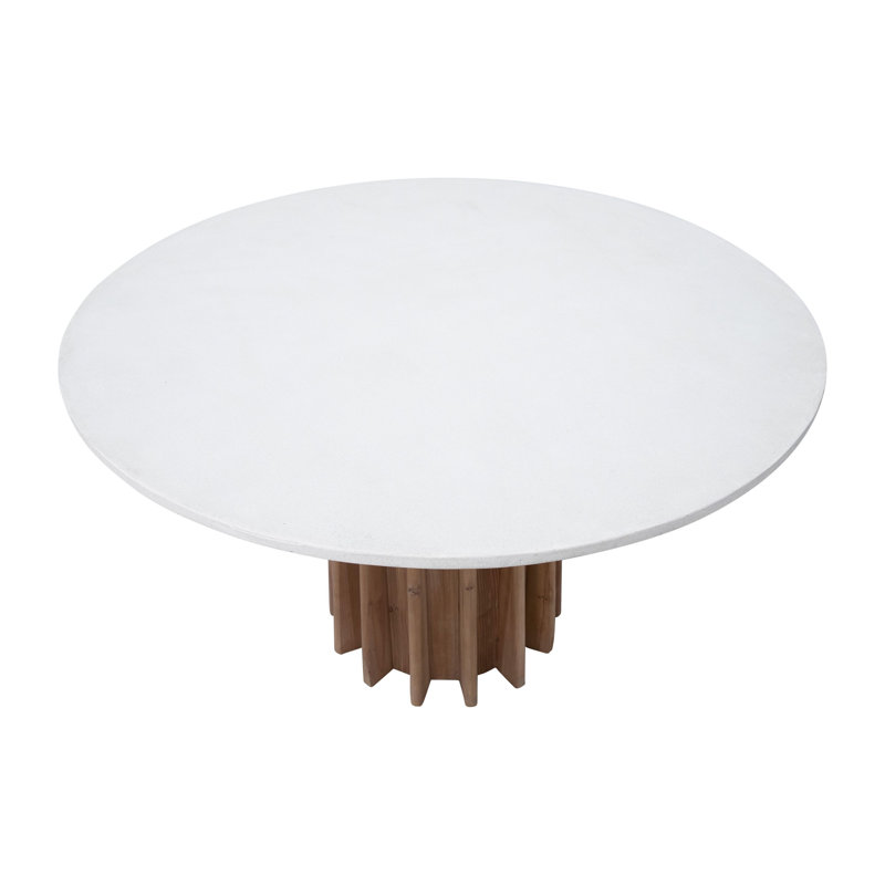 Birch Lane™ Skyr Round Solid Wood Base Dining Table | Wayfair