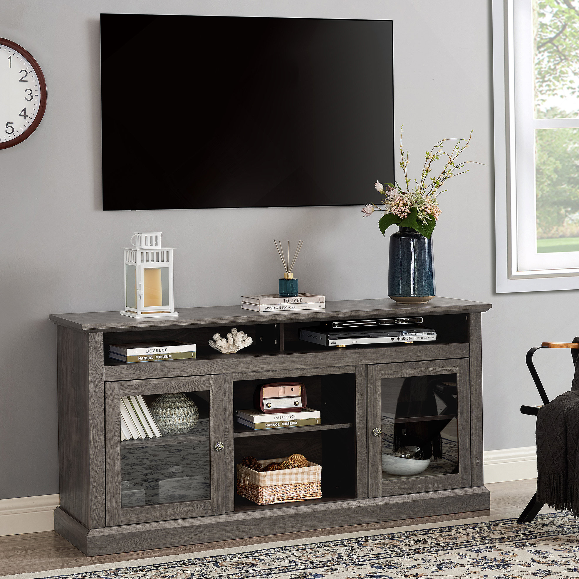 Red Barrel Studio® Contemporary TV Media Stand Modern Entertainment ...
