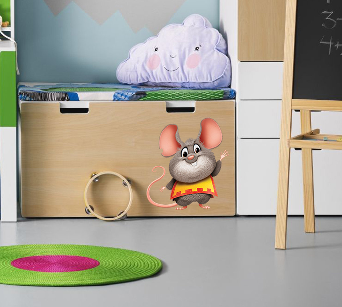 Trinx Cute Mouse Nursery Decor, Mouse Decal, Mouse Sticker | Wayfair