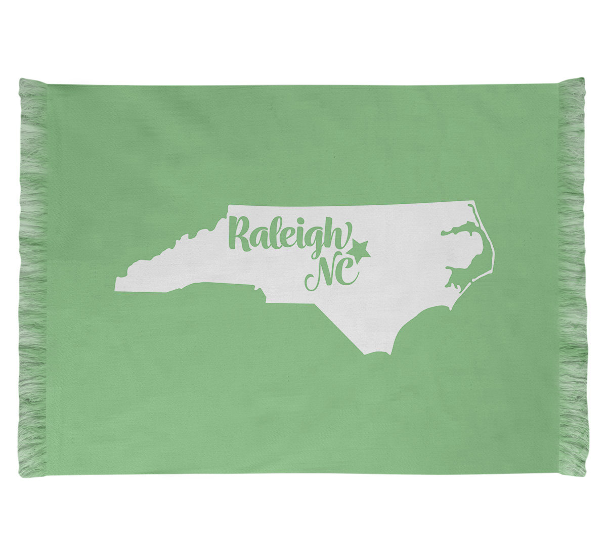 East Urban Home Raleigh North Carolina Green Area Rug | Wayfair