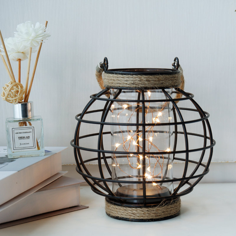 Longshore Tides Sternberg 7.3" Battery Powered Outdoor Lantern ...