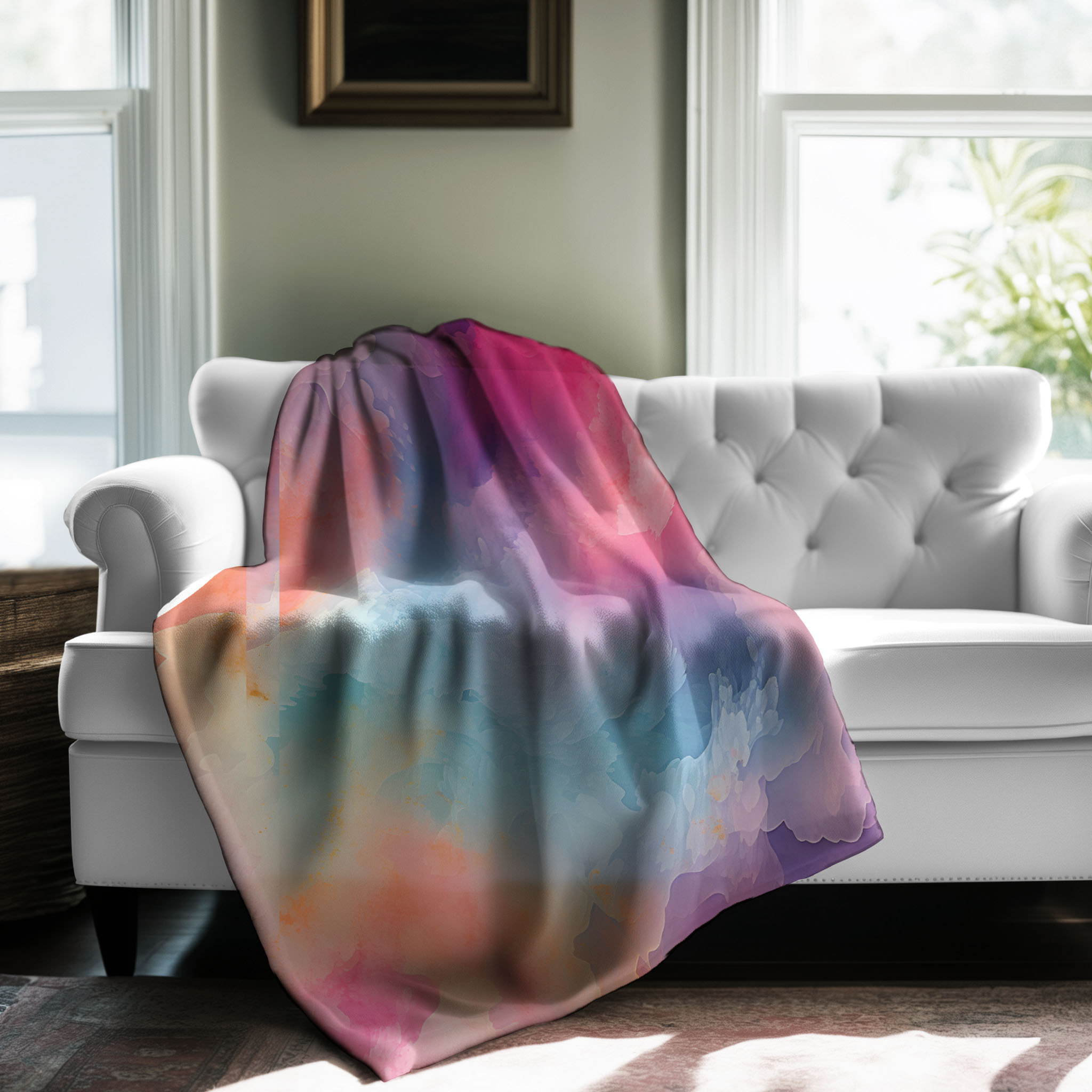 MentionedYou Rainbow Brush - 1 Piece Premium Sherpa Blanket | Wayfair