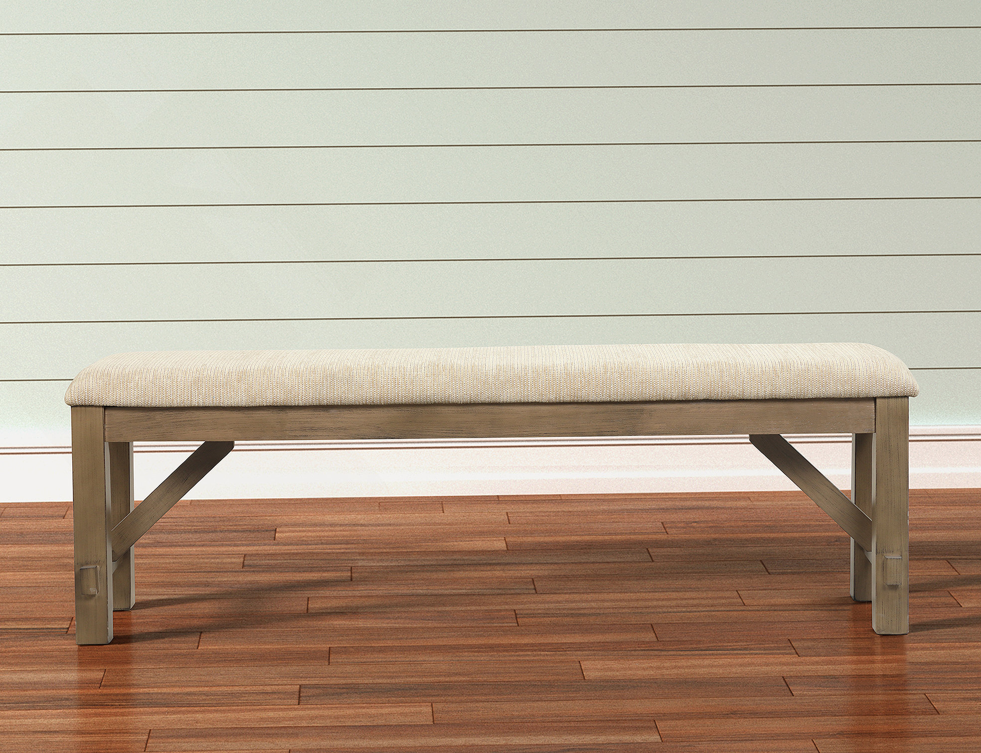 Latitude Run® Raven Wood Fabric Upholstered Dining Bench | Wayfair