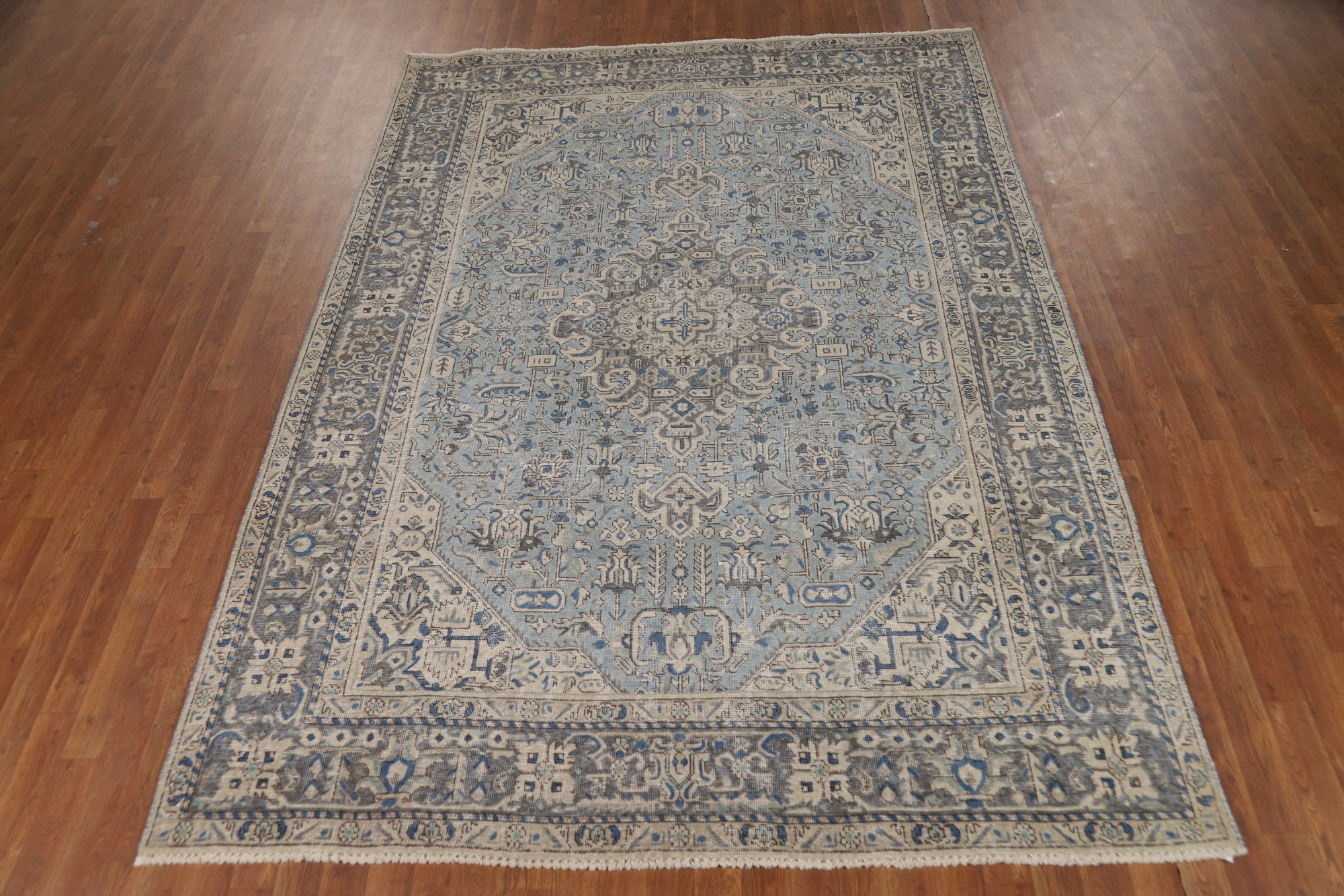 Bloomsbury Market Light Blue Geometric Traditional Area Rug 7x9 | Wayfair