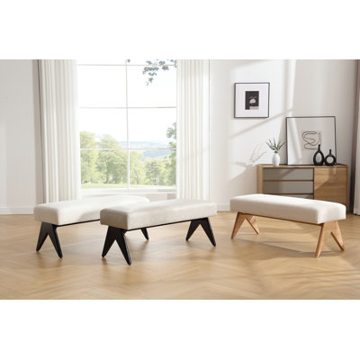 Latitude Run® Logyn Linen Upholstered Bench | Wayfair