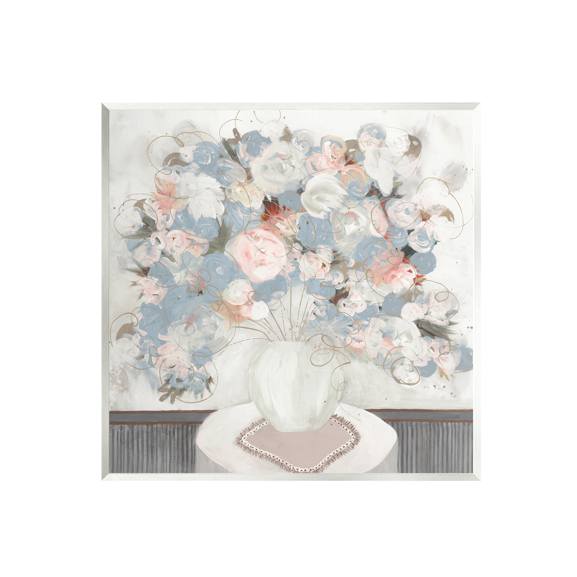 Stupell Industries Soft Floral Bouquet Abstract Scribble Blooms ...