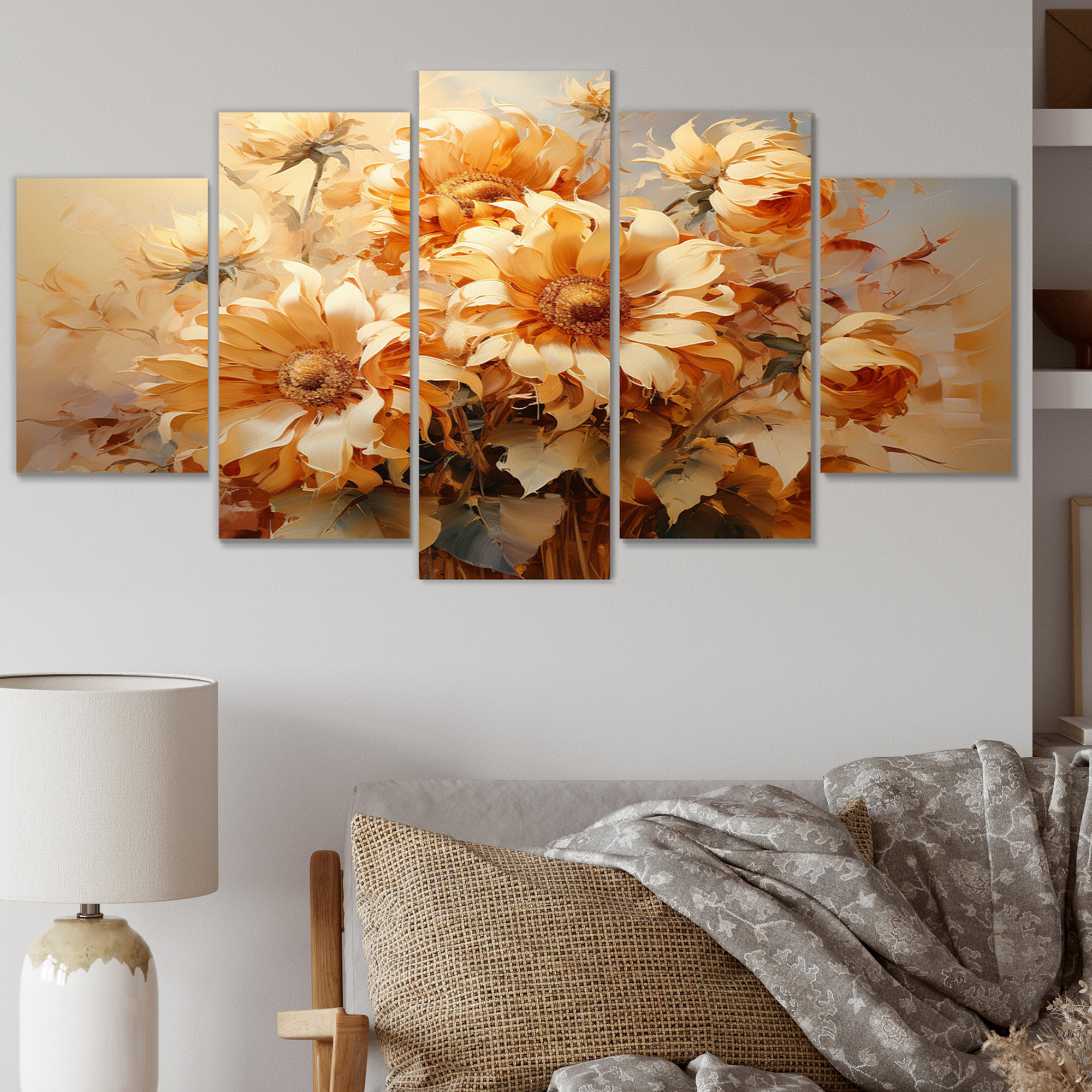 Red Barrel Studio® Sunflowers Romantic Impression I - Floral Wall Art ...