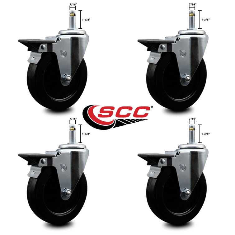 Service Caster Grip Ring Stem Caster Set | Wayfair