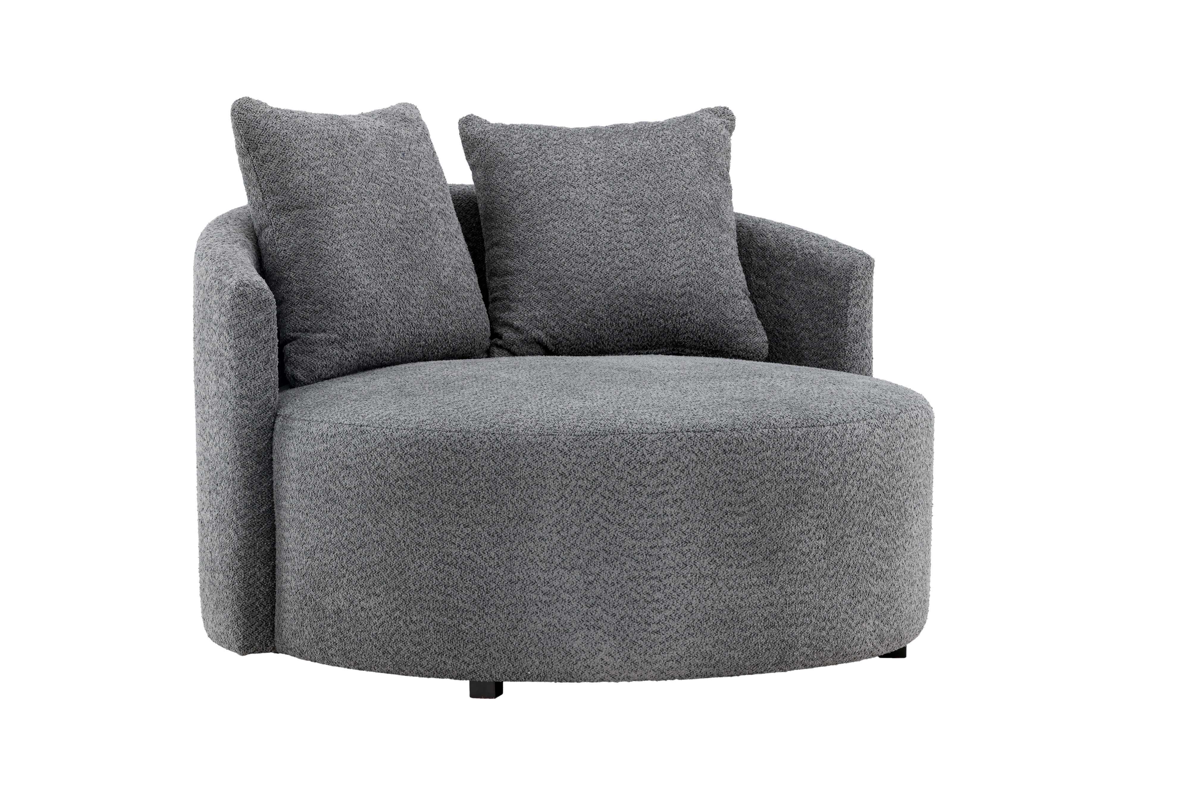 17 Stories Monteen Sofa Wood/Grey | Wayfair.co.uk