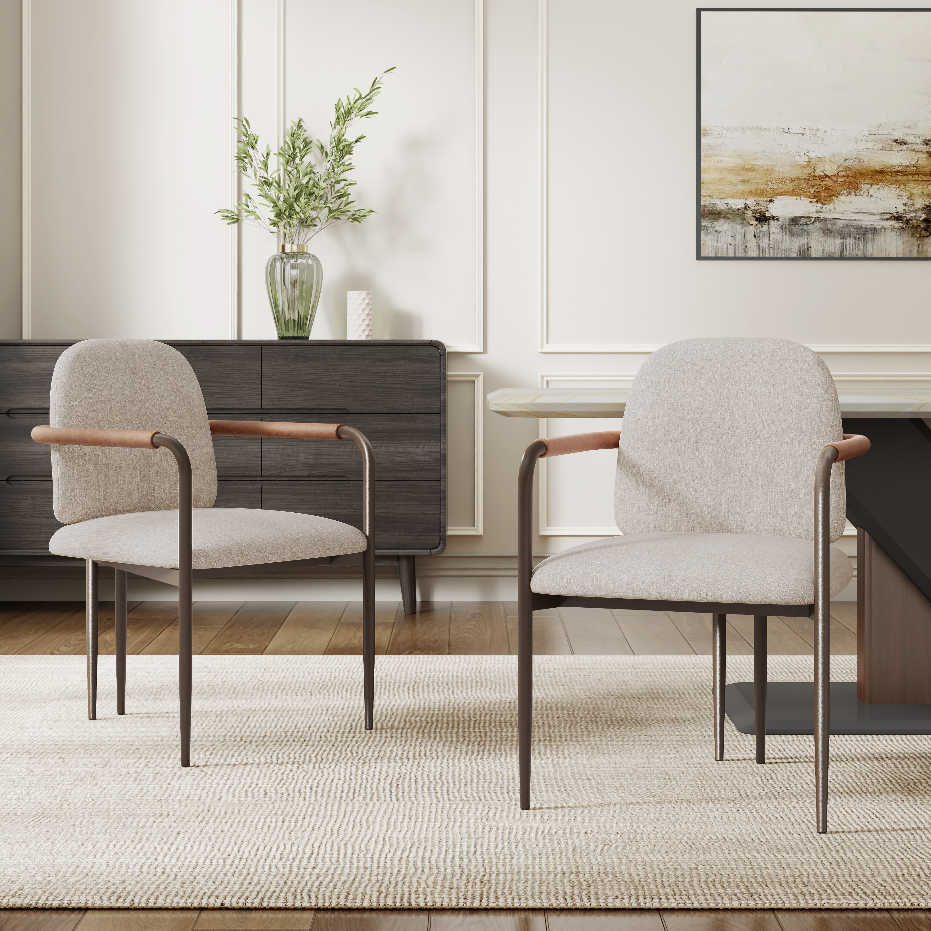 Latitude Run® Denver Modern Dining Chairs With Iron Frame & Reviews ...