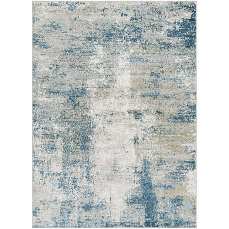 17 Stories Matteo Abstract Blue Area Rug & Reviews | Wayfair