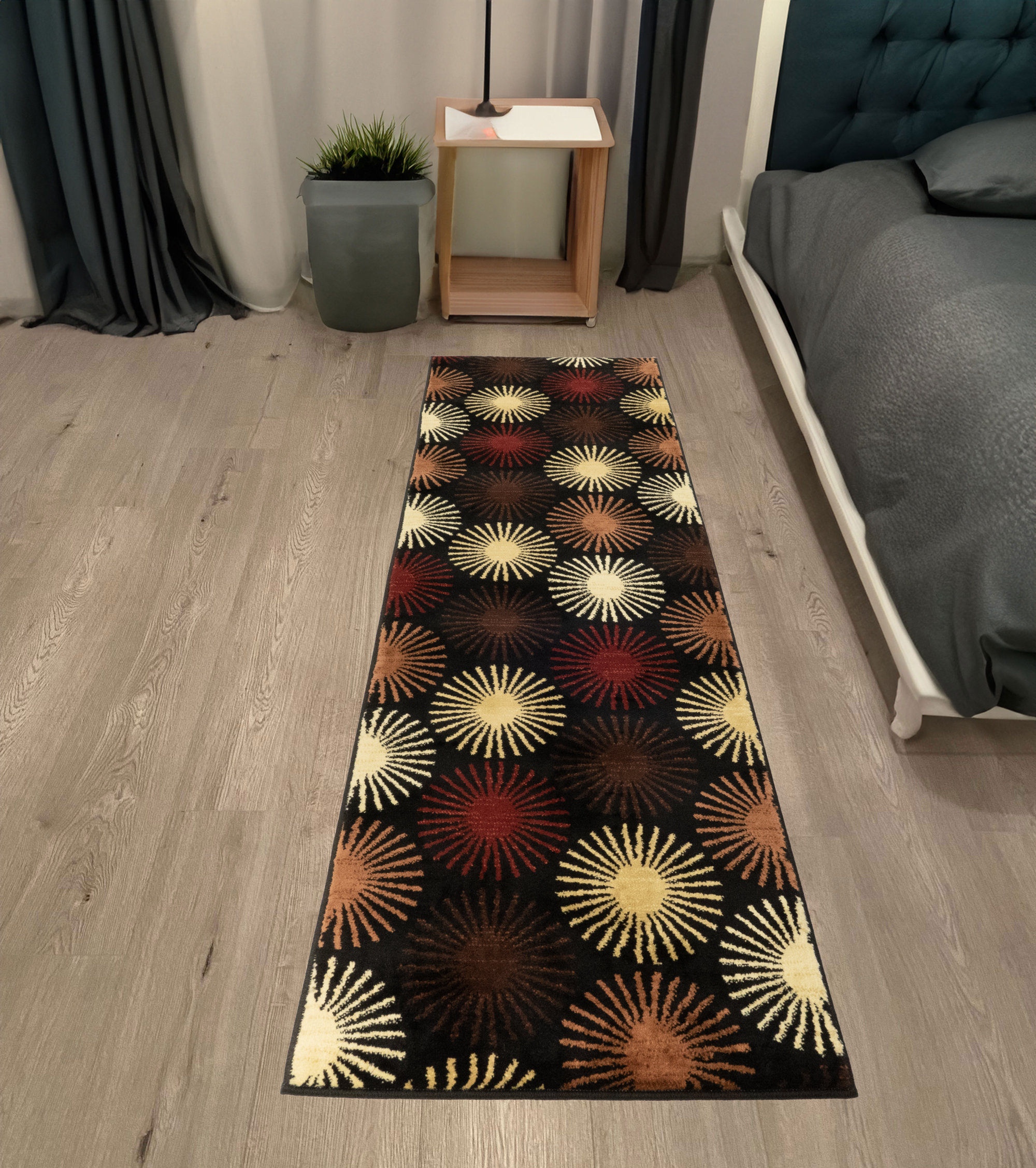 Alcott Hill® Fireworks Design Soft Polypropylene Pile Jute Backing ...