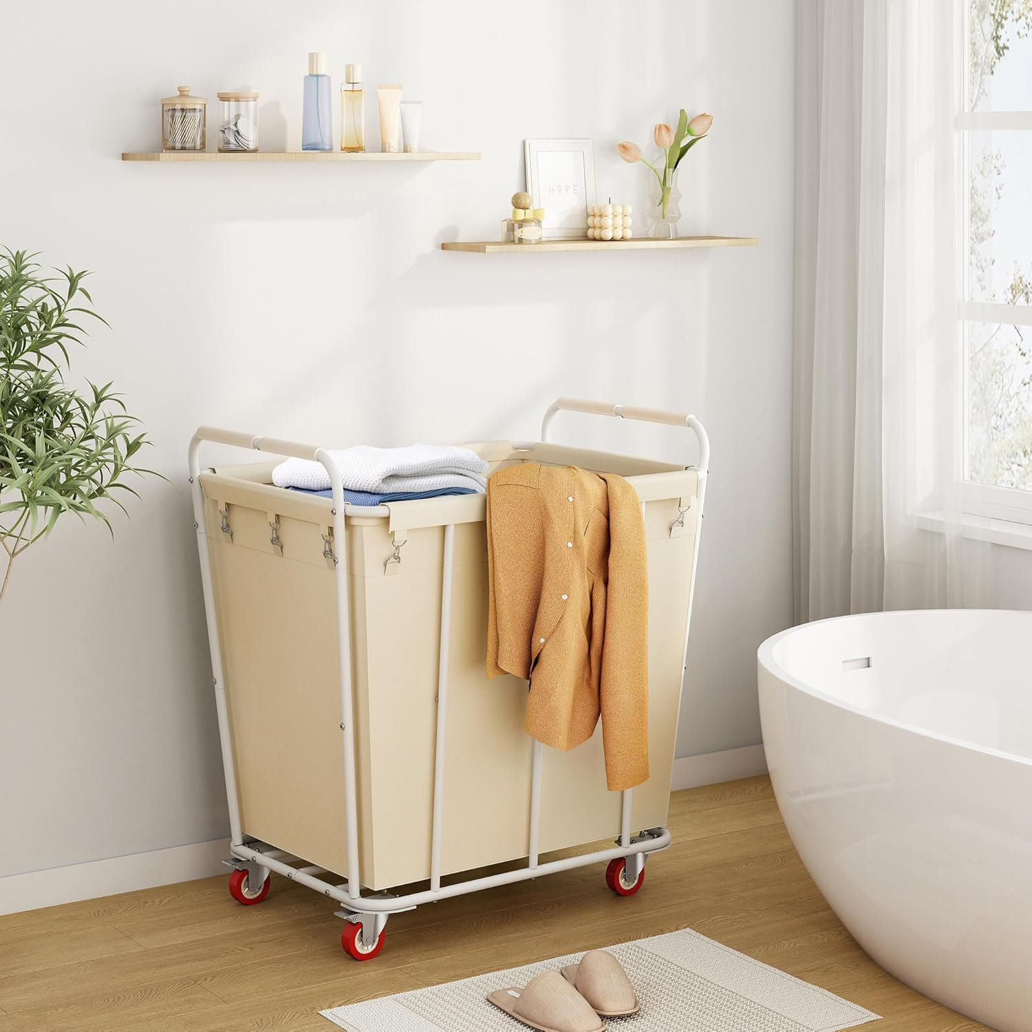 REFISM Large Laundry Cart with Wheels - Wayfair Canada