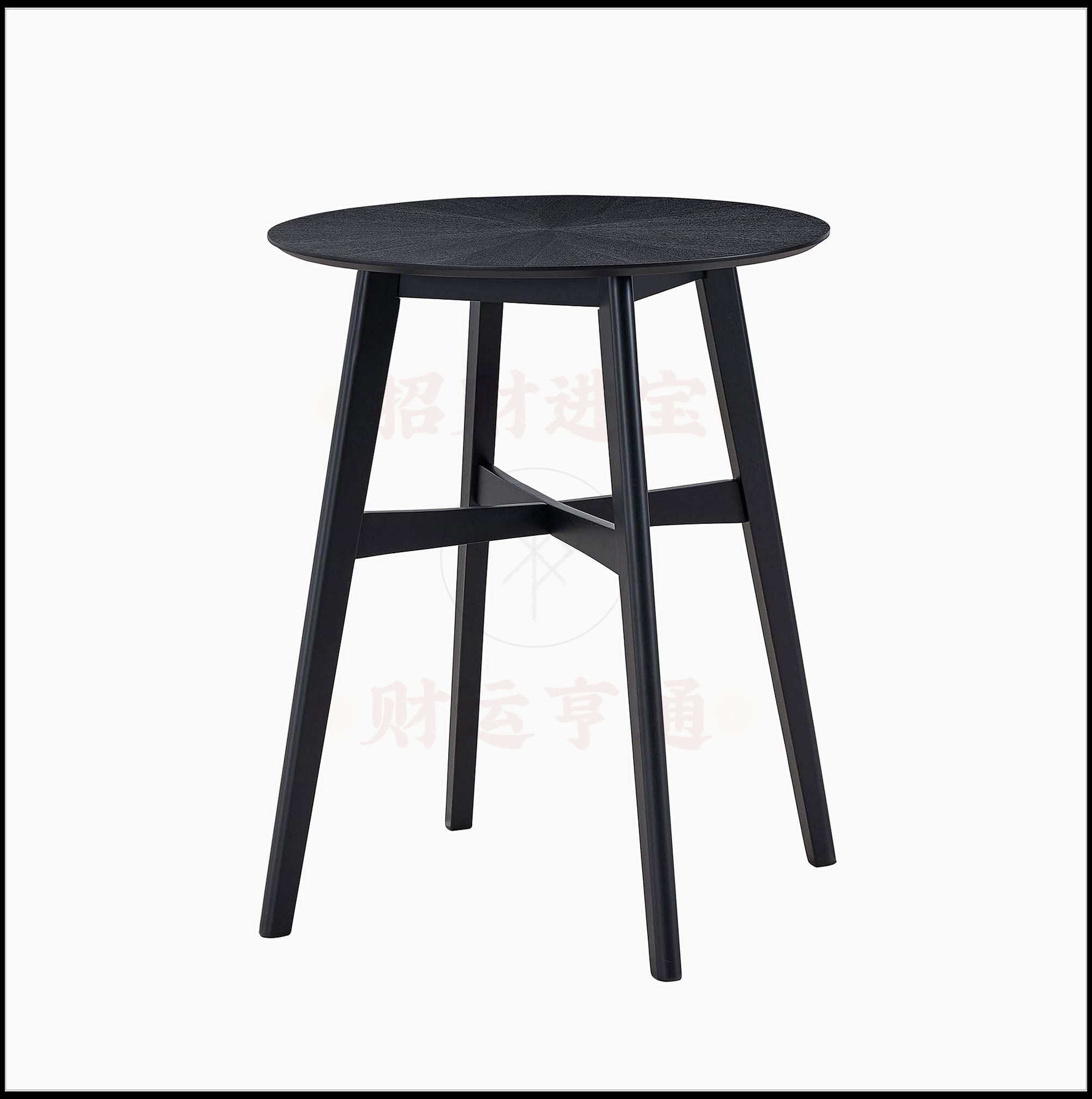 George Oliver Oversize Round Bar Table, Wooden High Top Kitchen Dining ...
