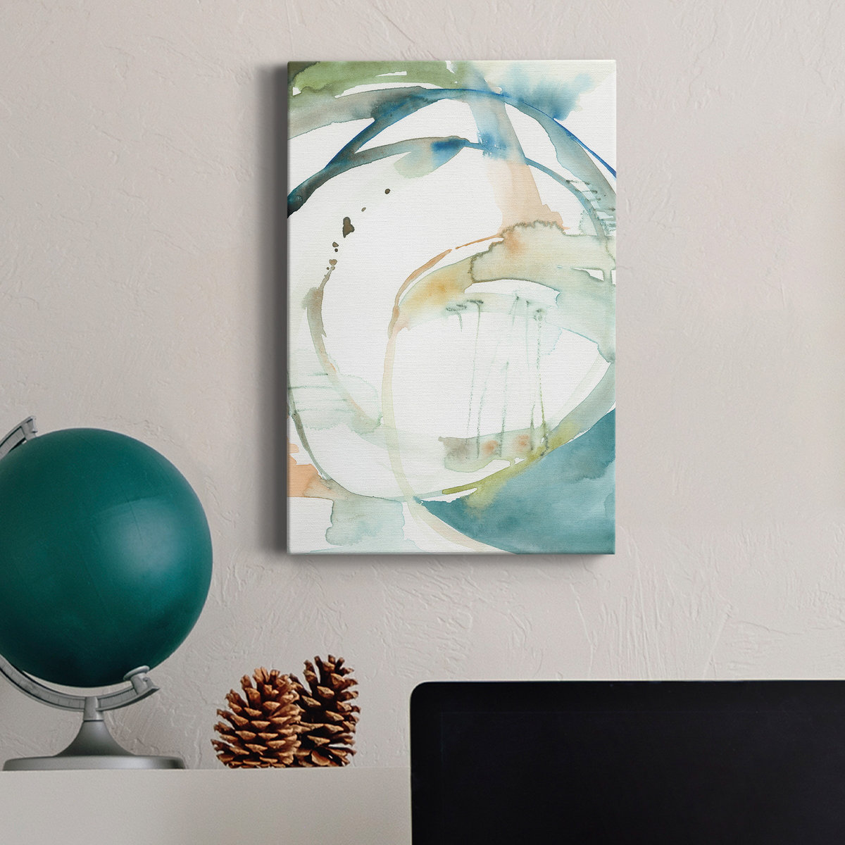 Wrought Studio™ Organic Loop I - Wrapped Canvas Print | Wayfair