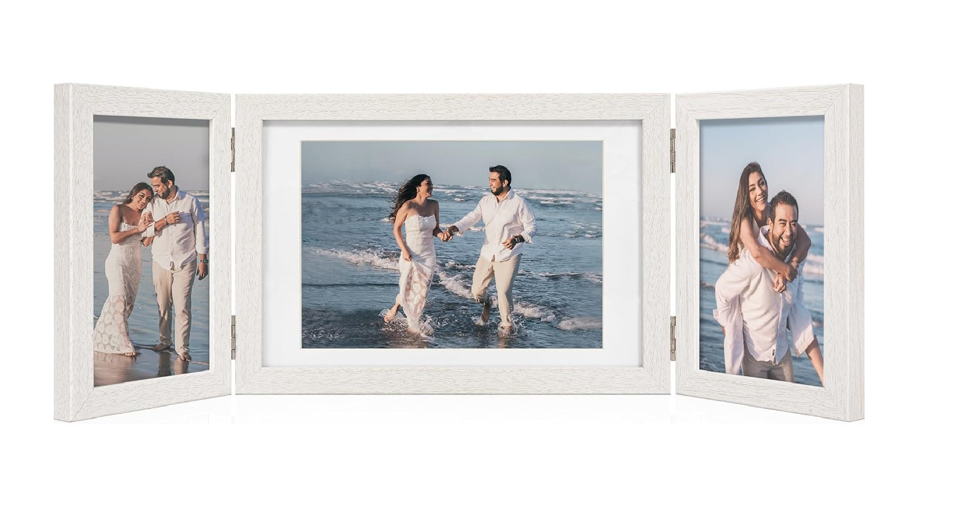 Latitude Run® Triple Hinged Folding Collage Desktop Display Photo Frame ...