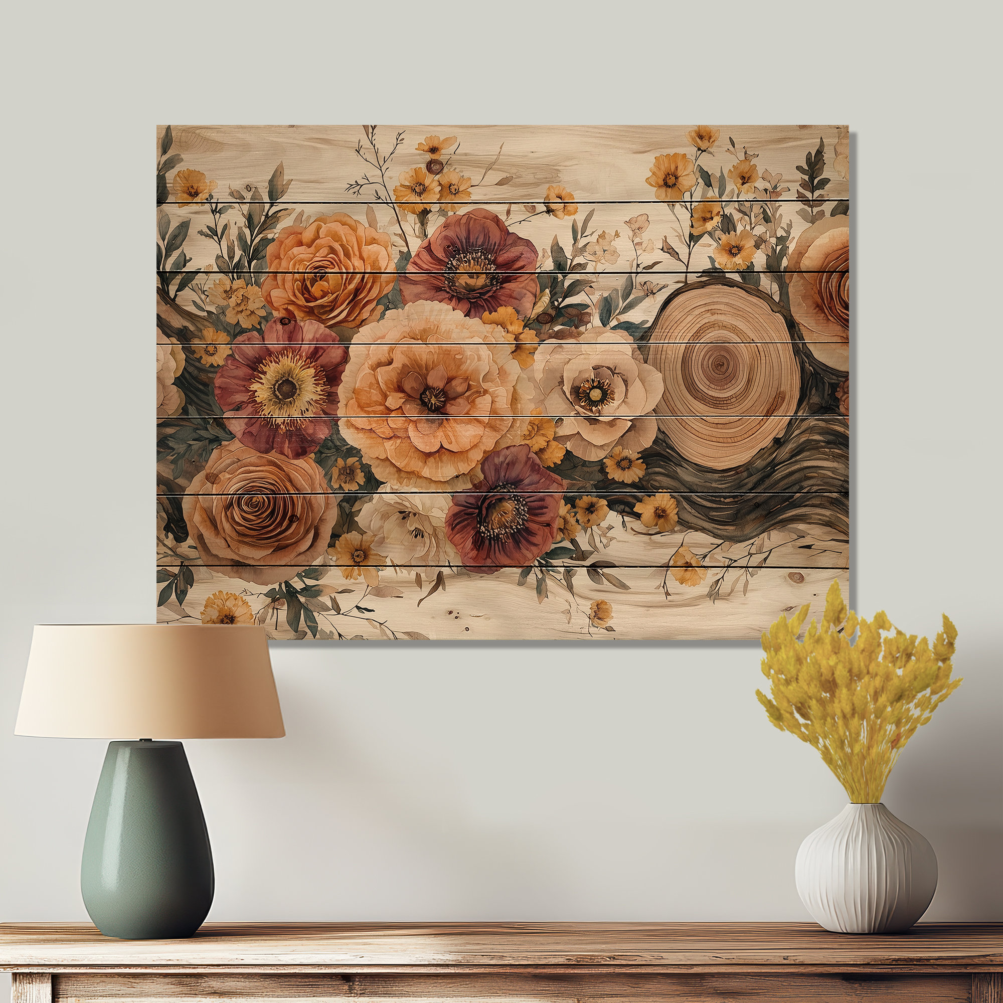 Ophelia & Co. Bouquet d'automne assorti de fleurs sur une glissoire en ...