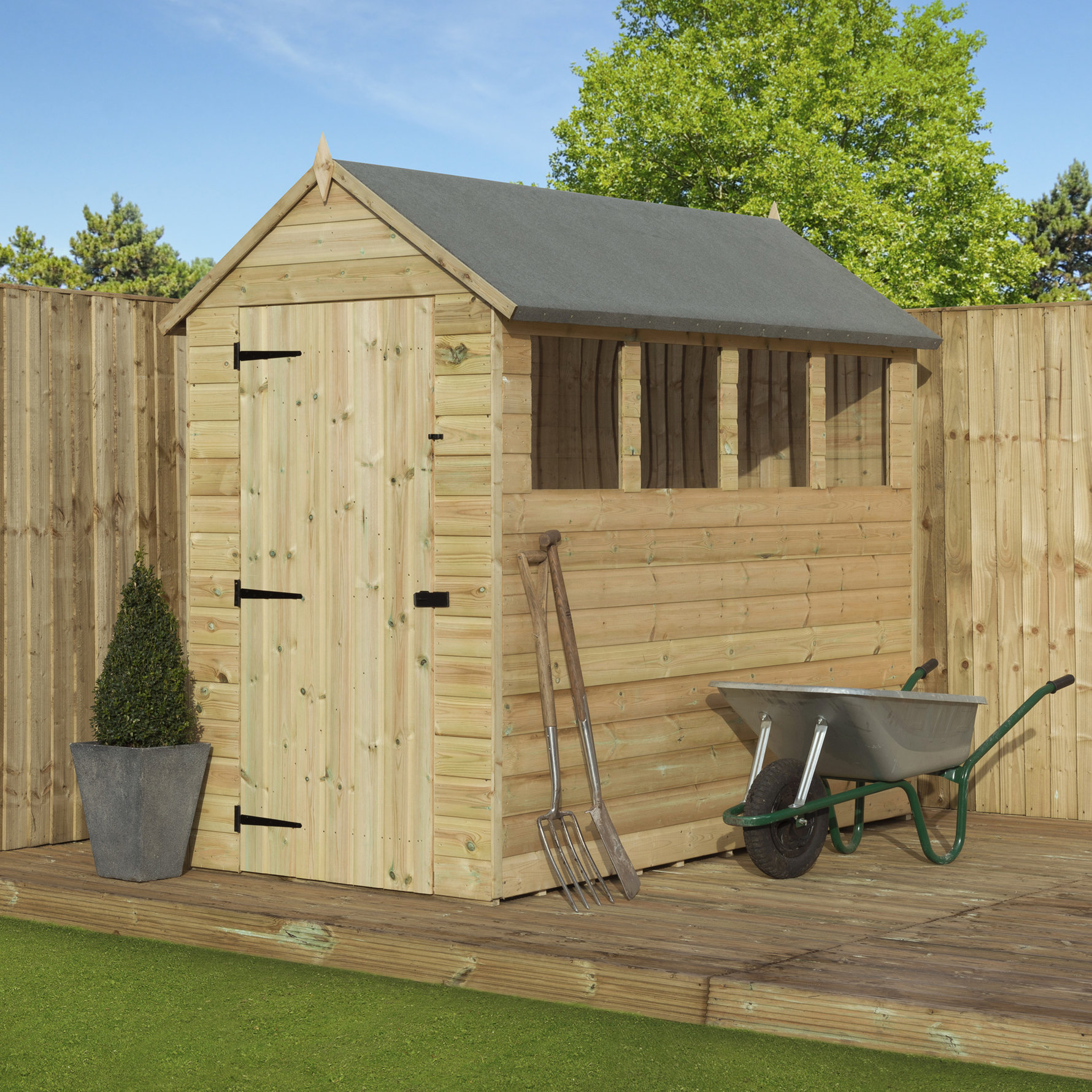 Empire Sheds Ltd Premier Apex Shiplap Wooden Shed | Wayfair.co.uk