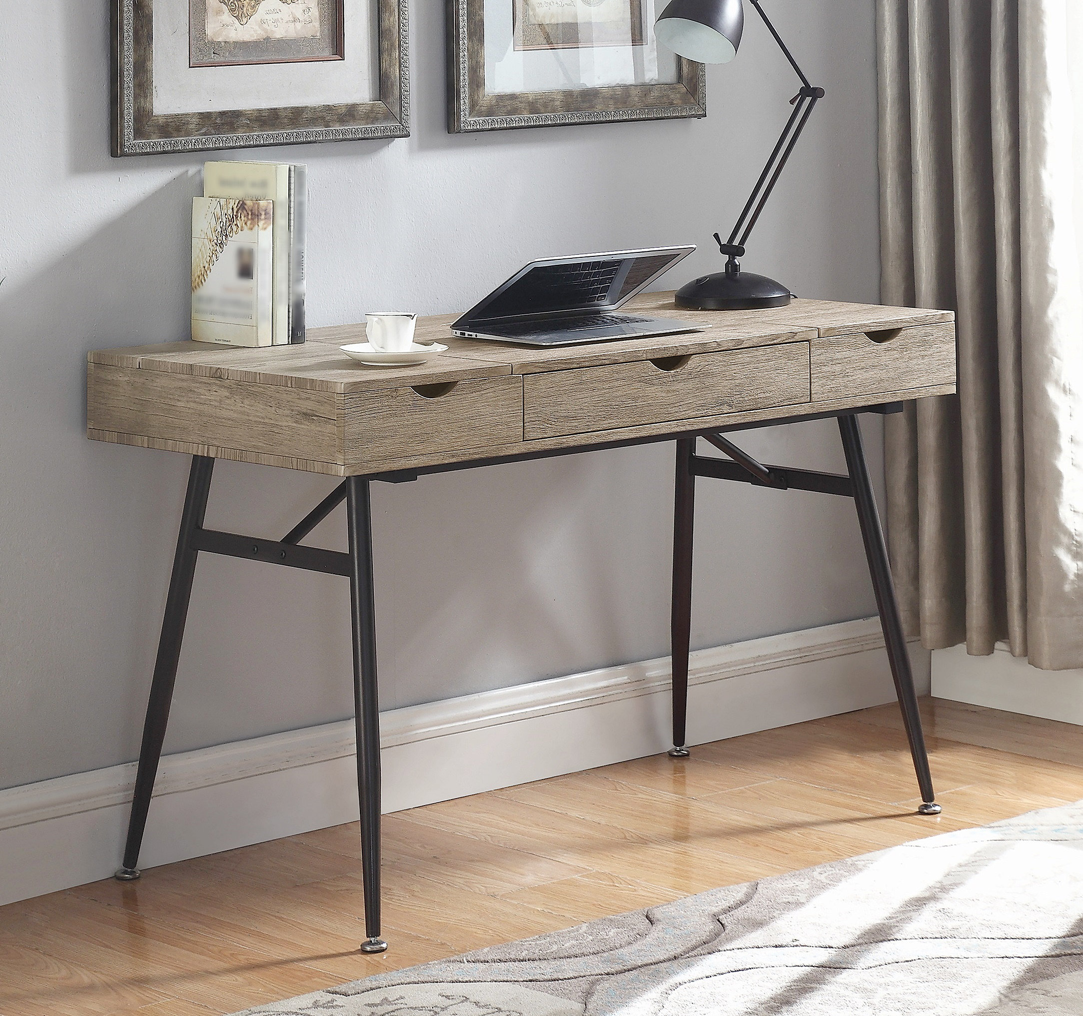 17 Stories Metal Base Writing Desk - Wayfair Canada