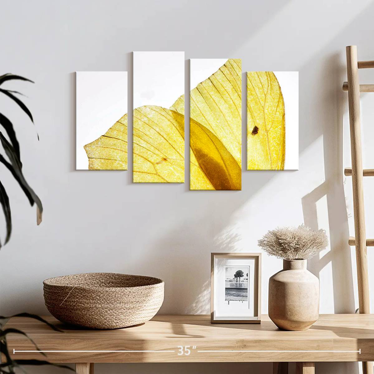 Ebern Designs Golden Yellow Butterfly Wings | Wayfair