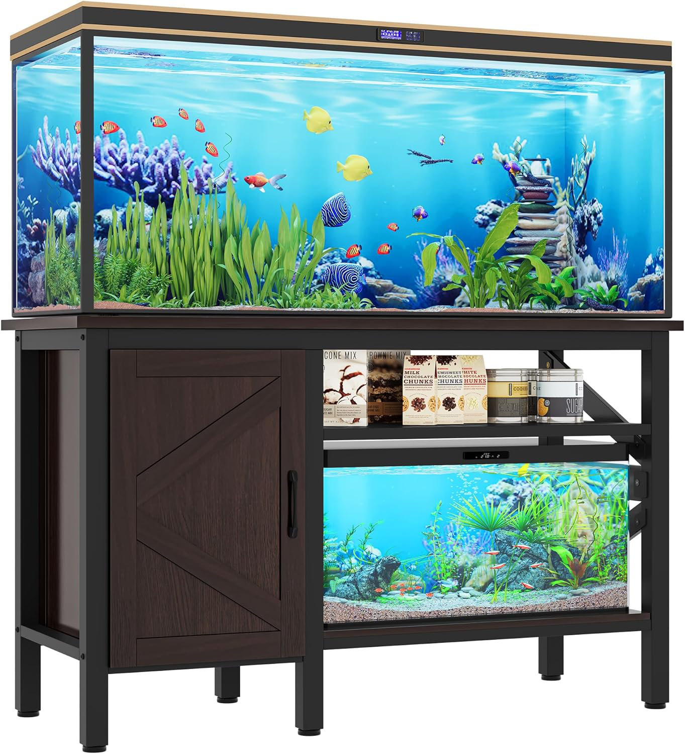 17 Stories 55-75 Gallon aquarium stand with Power Outlets, Heavy Duty ...