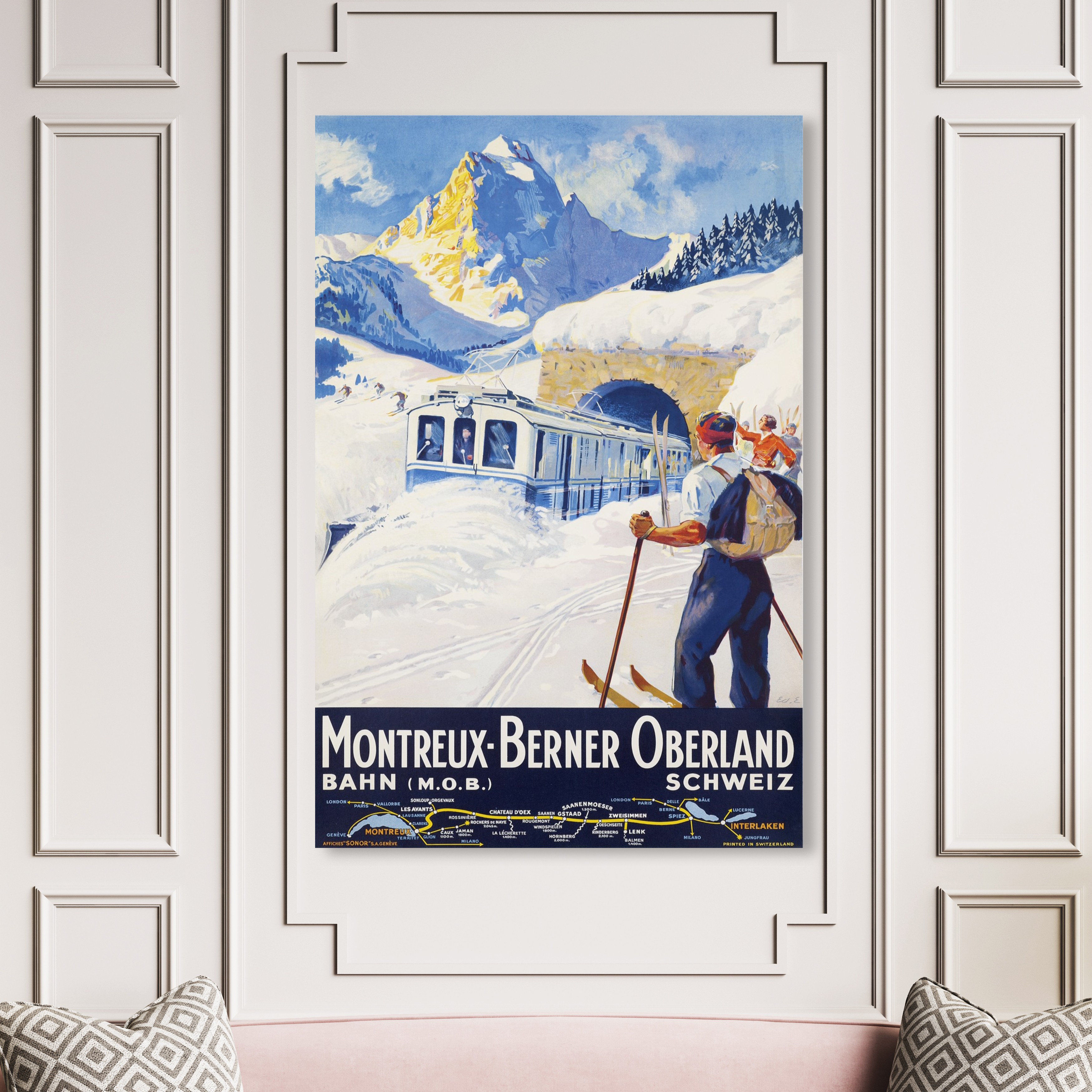 Art Remedy 'Sports And Teams Montreux Berner Skiing' Art - Wayfair Canada