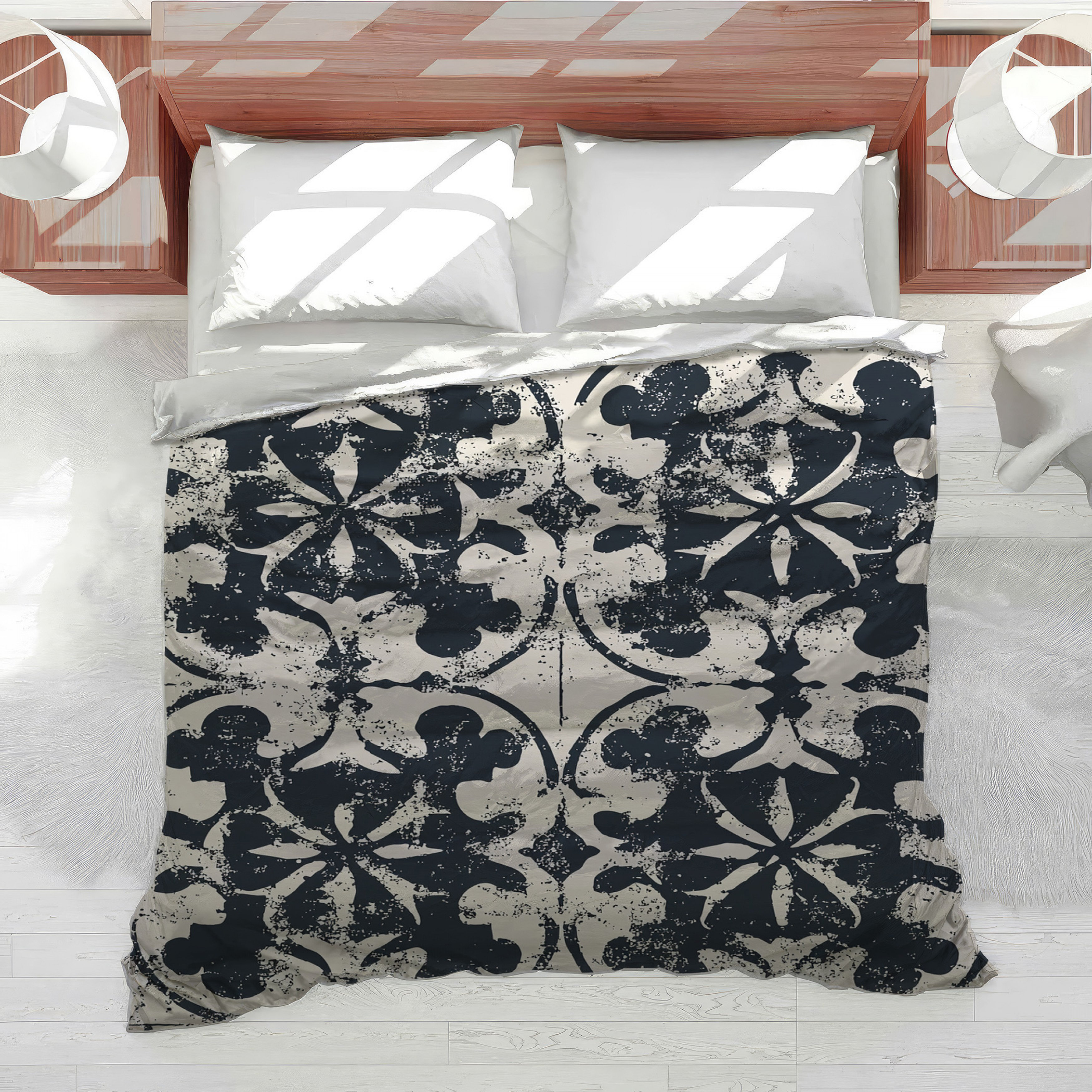 VisionDecor Tile Design Bedding Abstract Duvet Cover Rustic | Wayfair