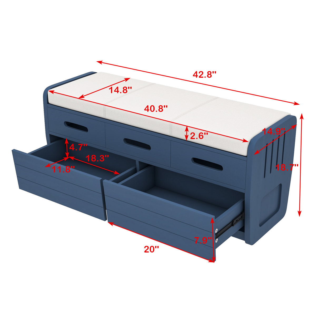 Lark Manor™ Careyann Rustic Wood Storage Bench with Removable Cushion ...
