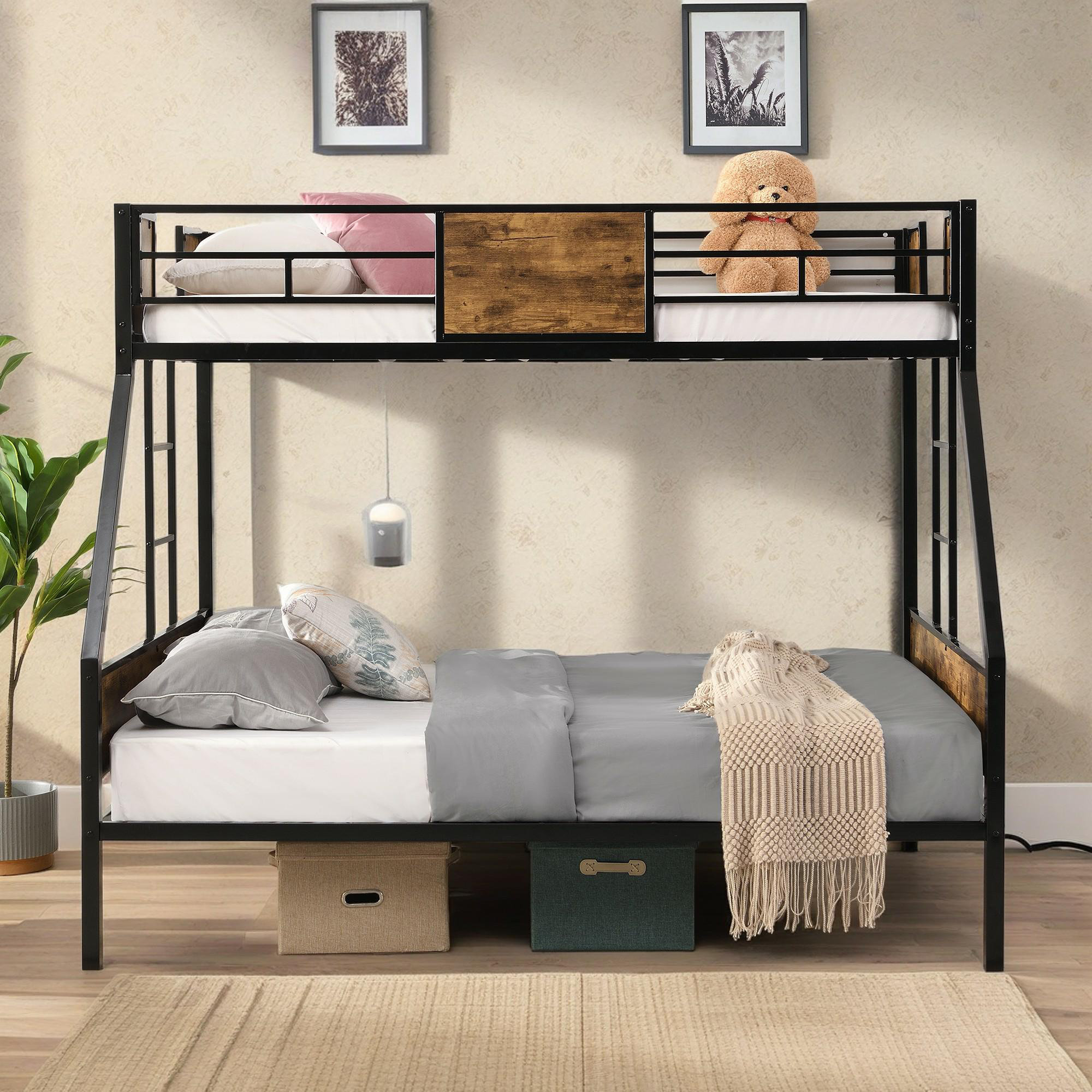 Mason & Marbles Twin-over-full Metal Bunk Bed | Wayfair